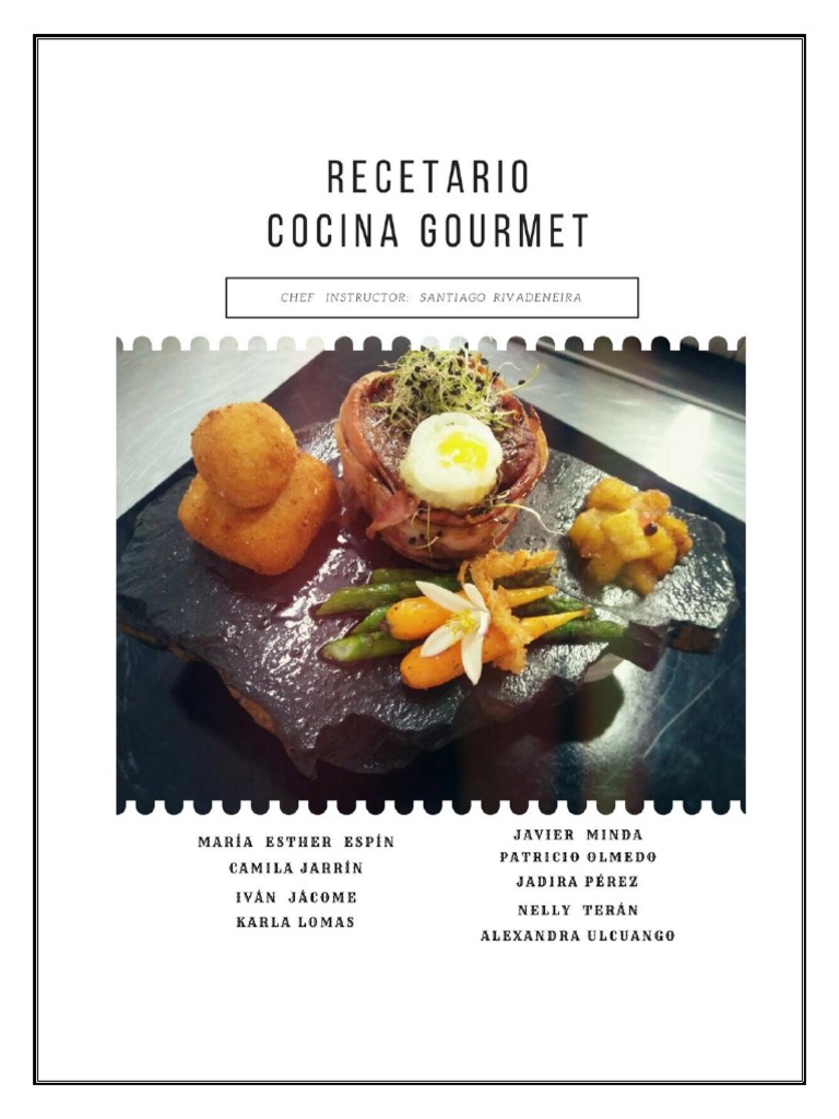 Recetario Cocina Gourmet | PDF