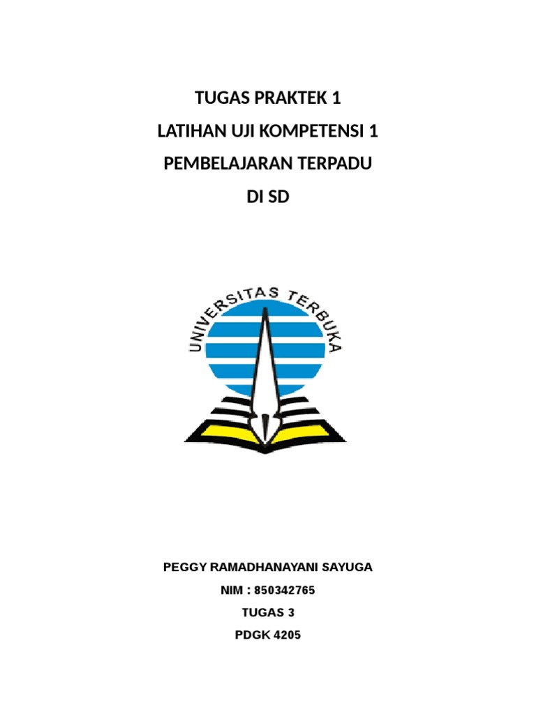 Tugas Praktek 1 Latihan Uji Kompetensi 1 Pembelajaran Terpadu Di SD | PDF
