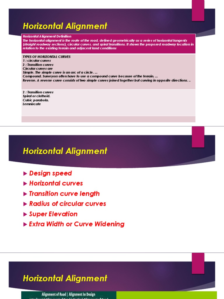 Horizontal Alignment | PDF