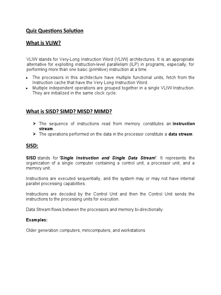 PDC Quiz Questions Solution | PDF