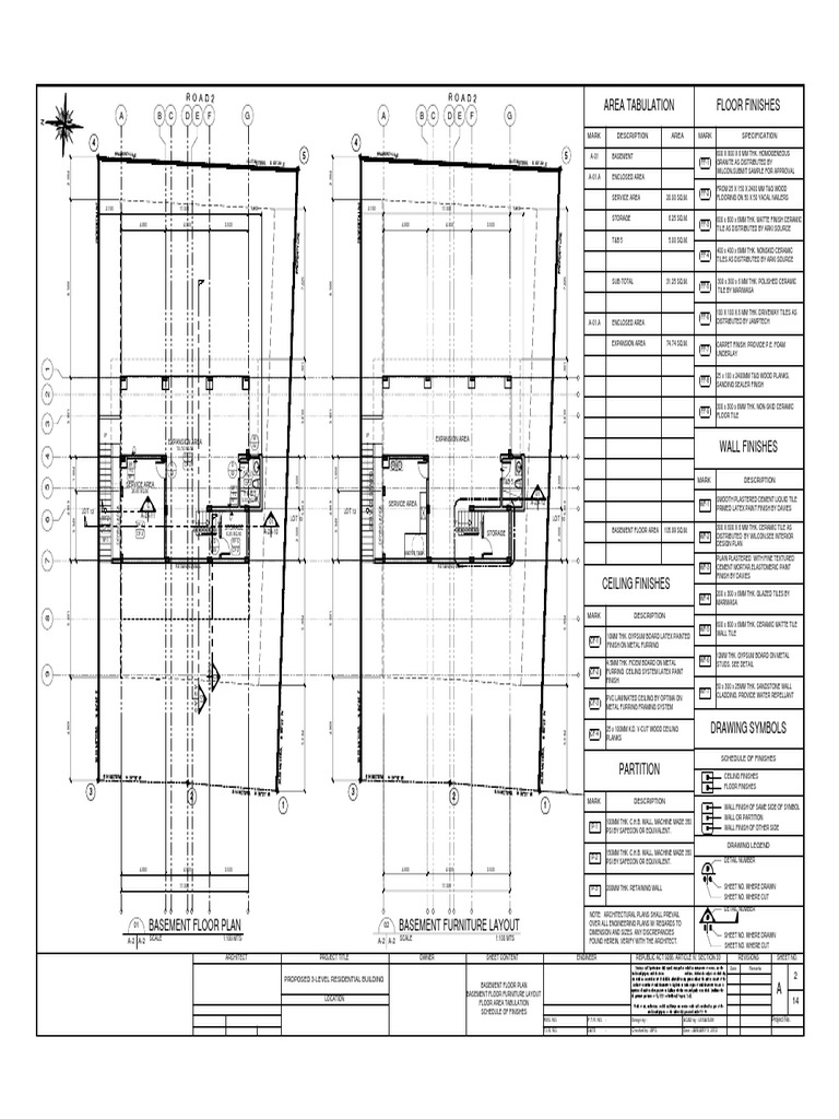 Working Drawings 2 | PDF | Tile | Plaster