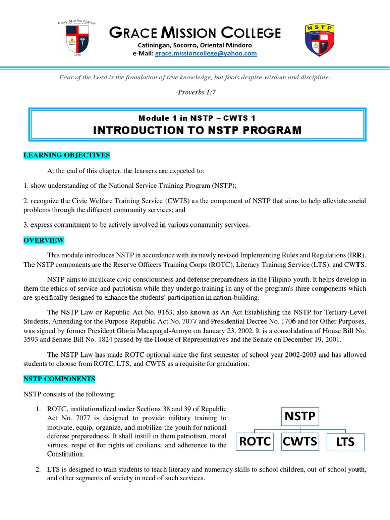 NSTP 1 Module 1 | Download Free PDF | Community | Volunteering