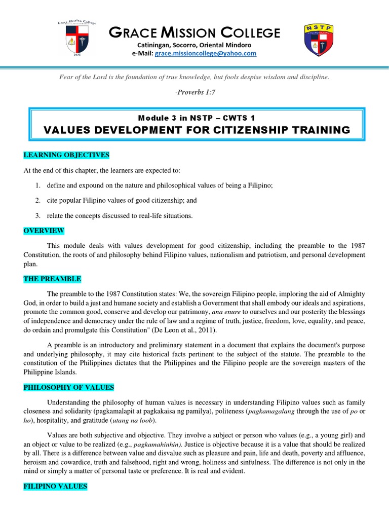 NSTP 1 Module 3 | PDF