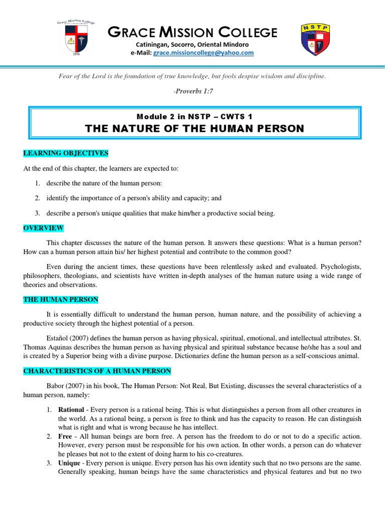 NSTP 1 Module 2 | PDF | Self Actualization | Self Esteem