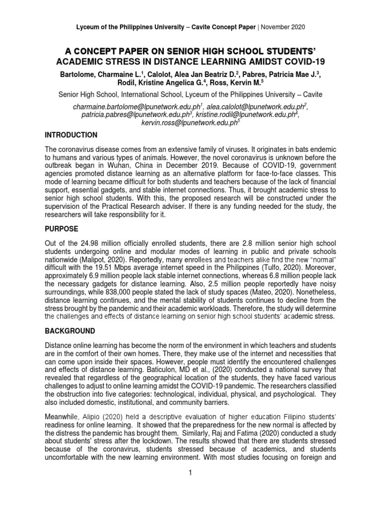 Eapp Concept Paper | PDF | Survey Methodology | Distance Education