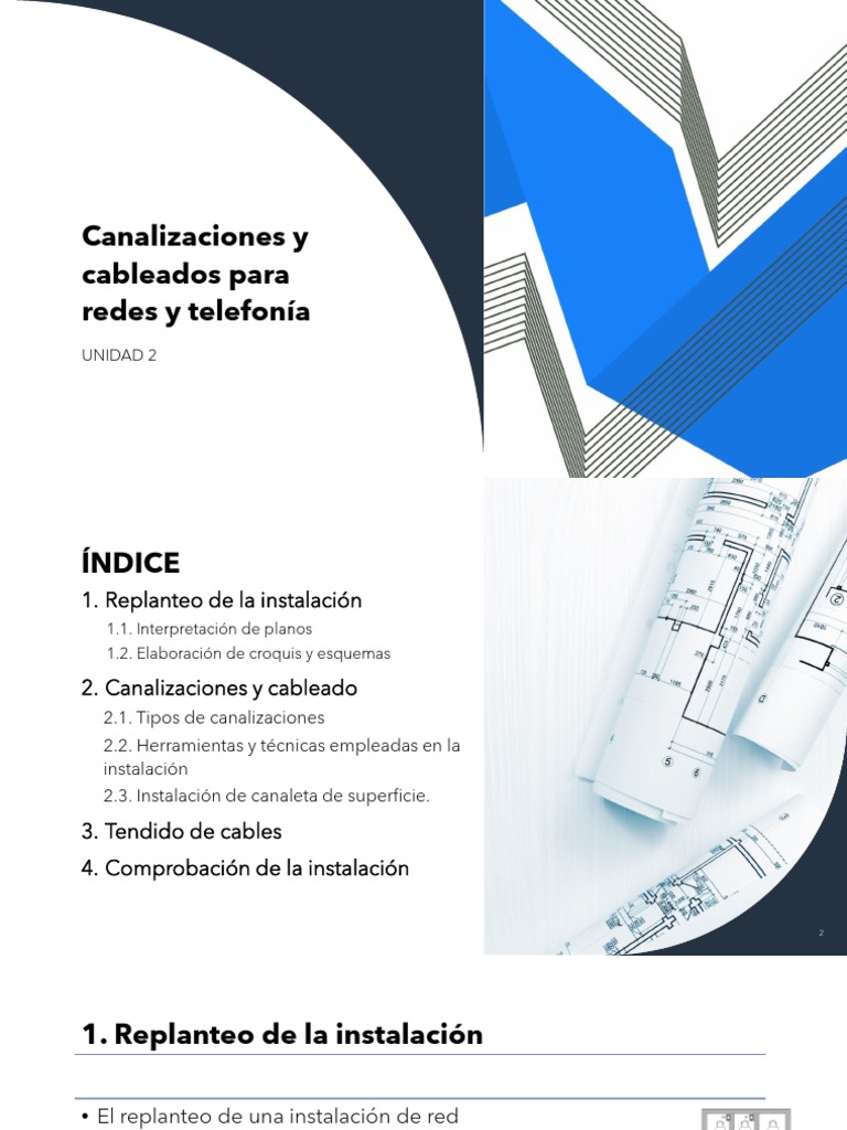 Canalizaciones y Cableados para Redes y Telefonía: Unidad 2 | PDF | Bienes manufacturados