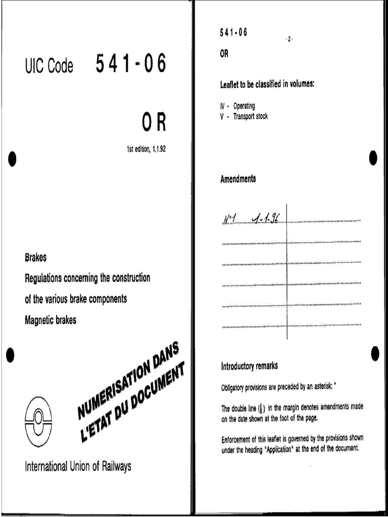 UIC 541-06 Wyd. 1, I 1992 - Ang | PDF