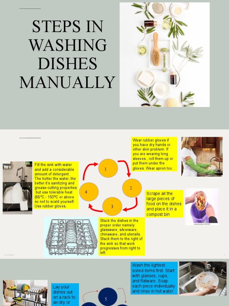Manual Dishwashing with Hot Water Sanitizing | PDF