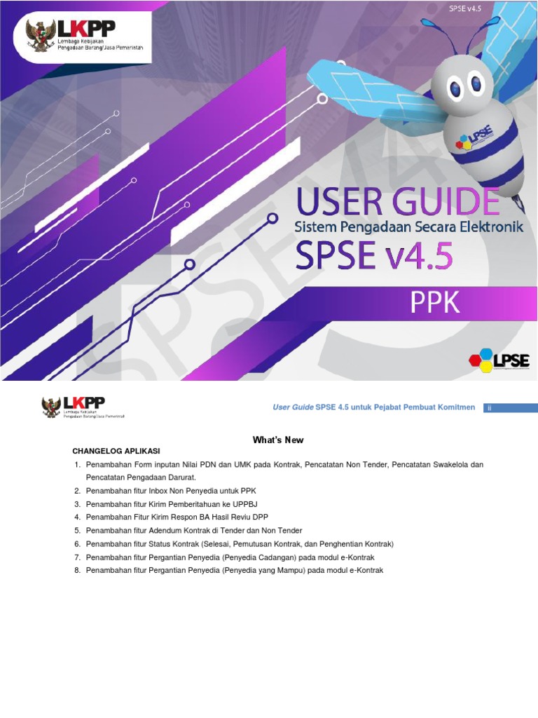 User Guide SPSE v4.5 PPK (Oktober 2022) | PDF