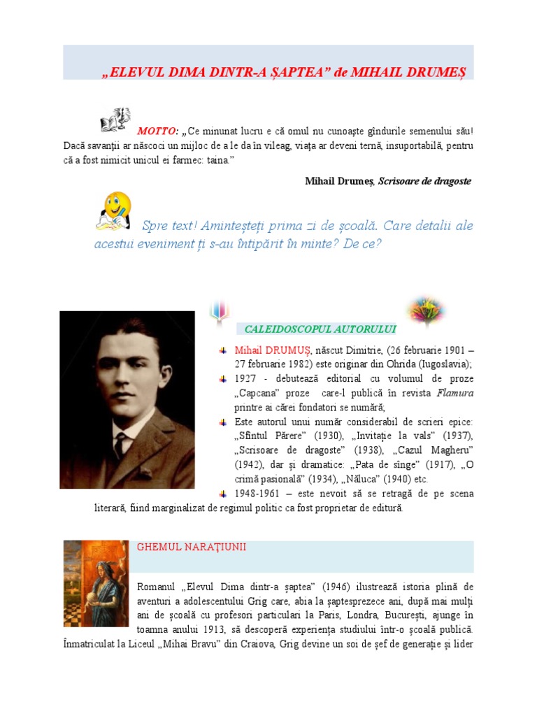 Elevul Dima Dintr-A Șaptea | PDF