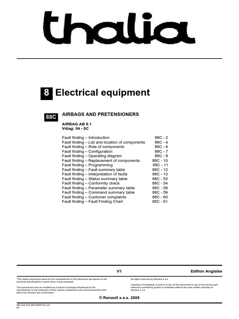 Renault | PDF | Electrical Connector | Airbag