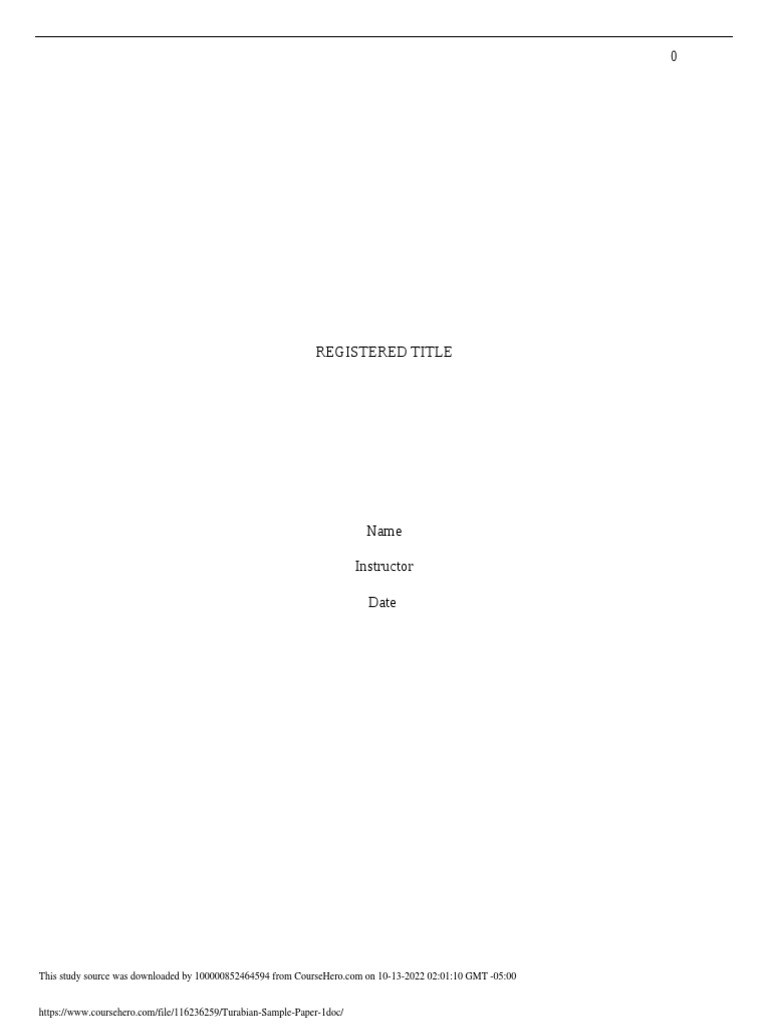 Turabian Sample Paper 1 | PDF | Science & Mathematics | Technology ...