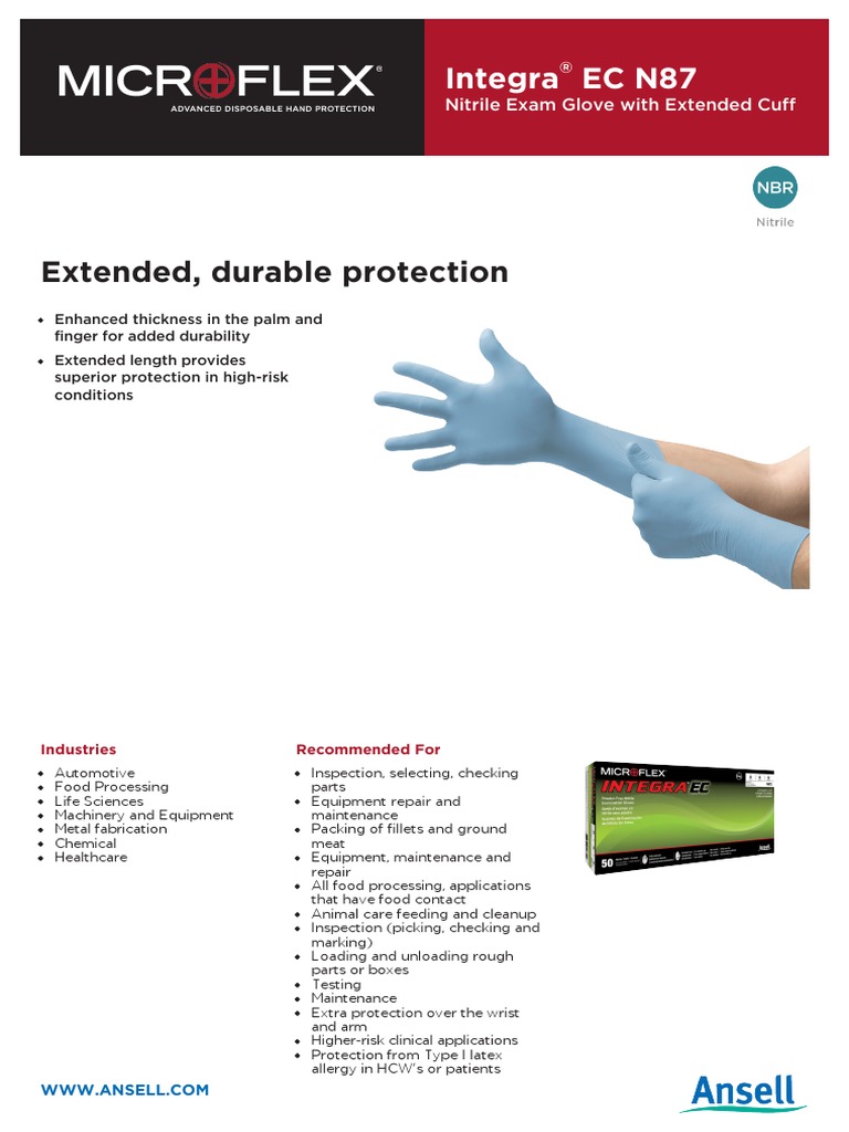 Microflex Integra Ec n87 - Pds - Us | PDF | Glove