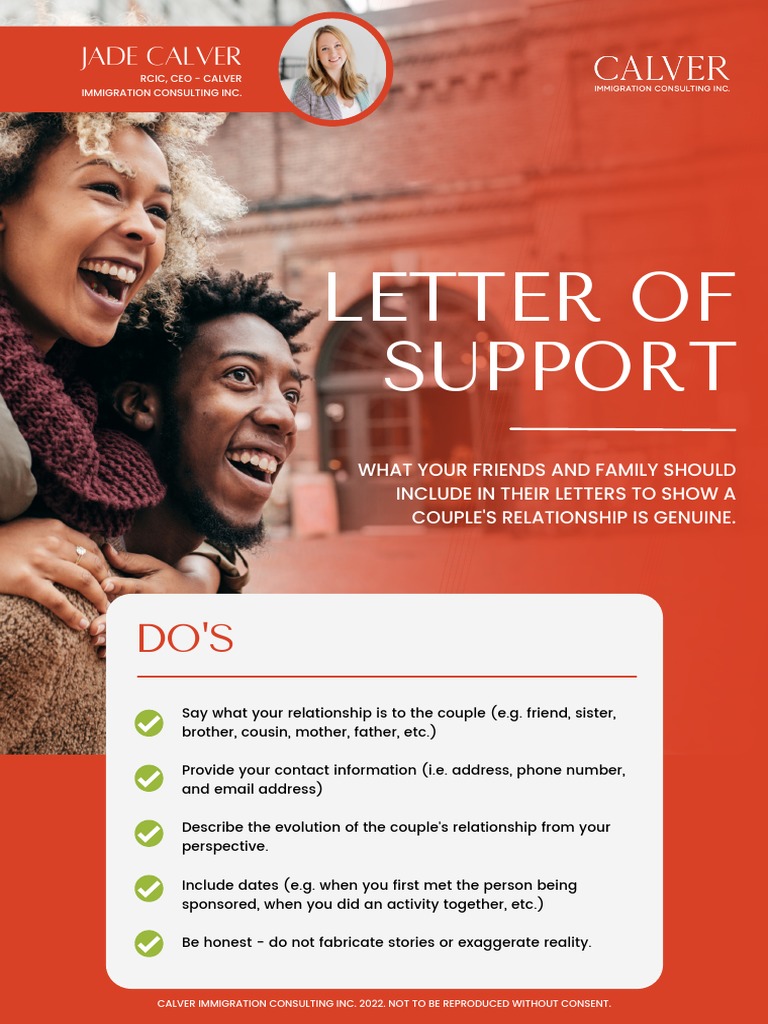 Letter of Support Sample 2022 | PDF
