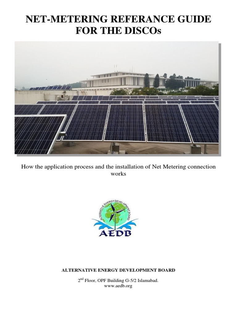AEDB Net Metering Reference Guide For DISCOs | PDF
