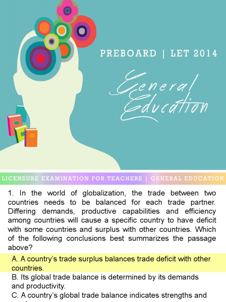 GENERAL EDUCATION 150 Items | PDF