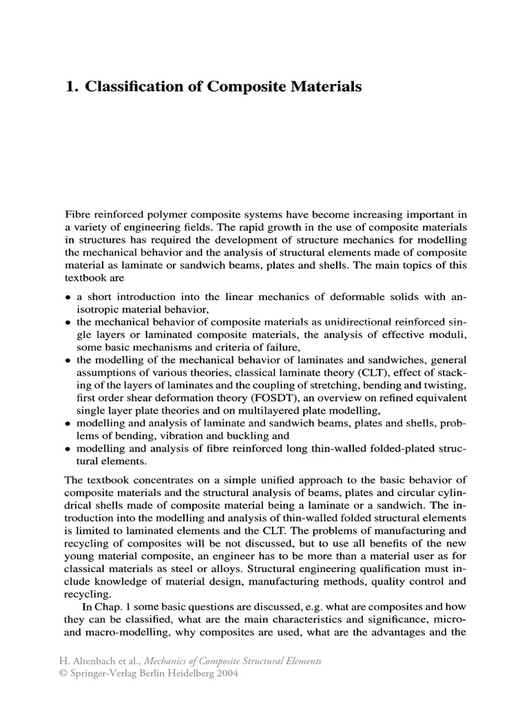 Classification of Composite Materials | Download Free PDF | Composite Material | Metals