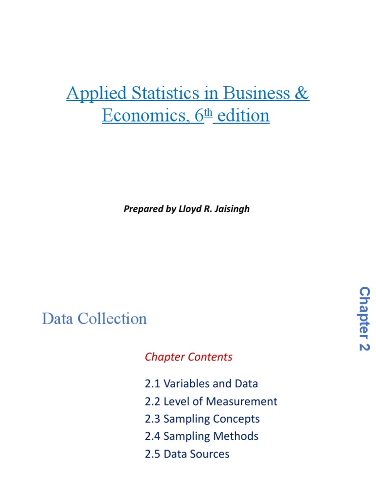 Chapter - Two - Data Types and Data Collection v2 | PDF | Level Of ...