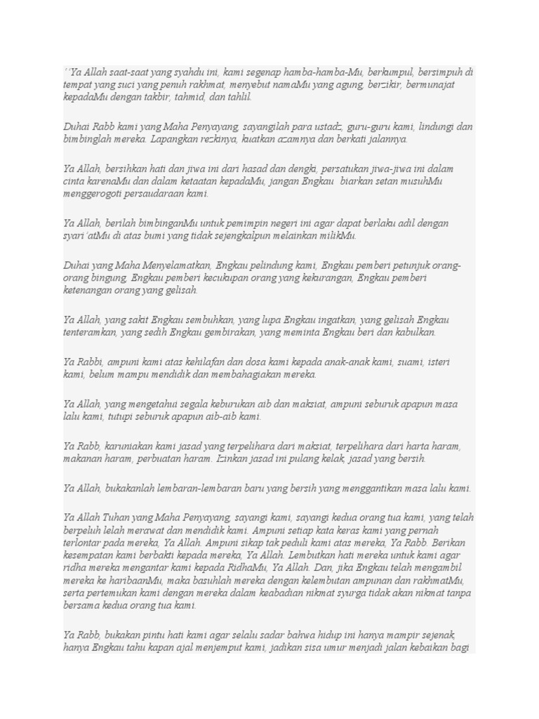 DOA Idul Fitri 1442 H | PDF