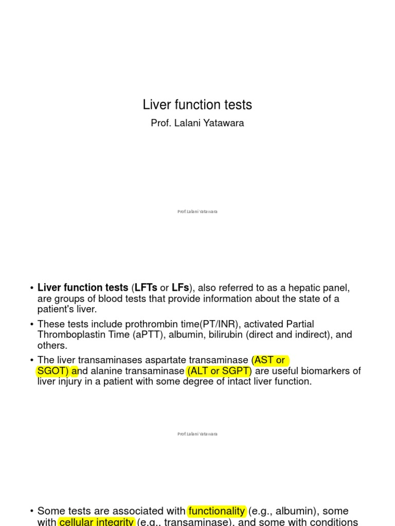Techniques of Liver Function Tests | PDF