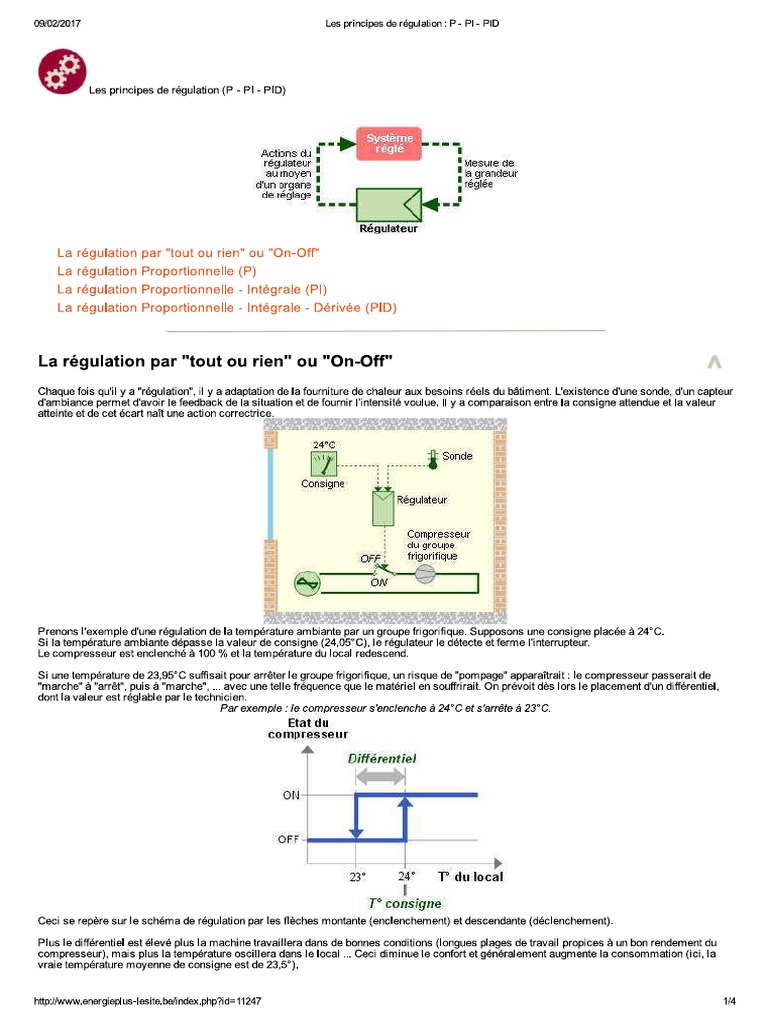 Les Principes de Regulation P PI PID | PDF Les Principes de Regulation P PI PID | PDF