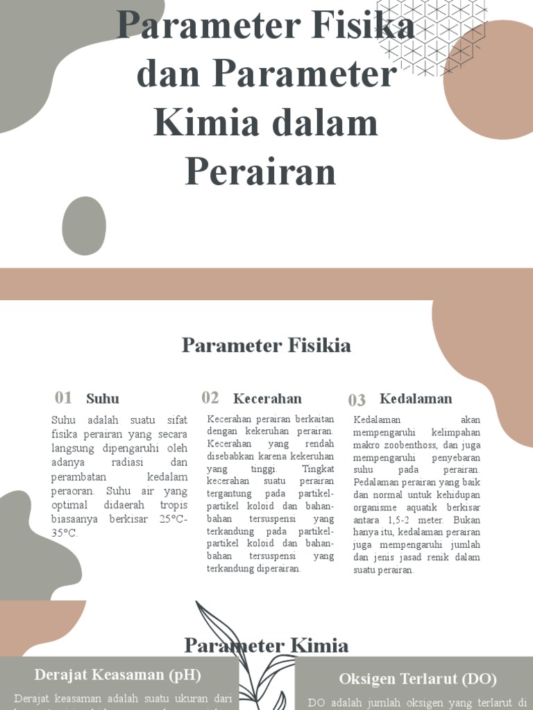 Parameter Fisika dan Kimia Perairan | PDF