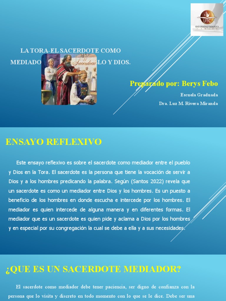 PRESENTACION-La Tora-El Sacerdote Como Mediador Entre El Pueblo y Dios ...