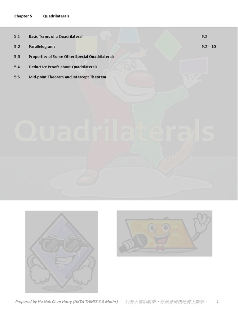 S.3 Maths Ch.5 Notes - 5.1 & 5.2 (Version 2022 XX) | PDF