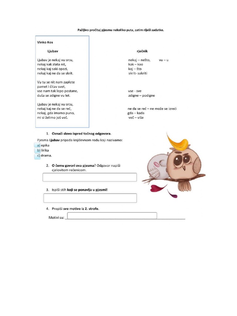 Čitanje S Razum - Lirika - 5. Razred | PDF