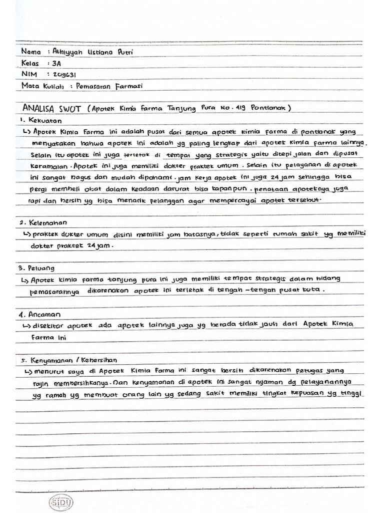 Athiyyah Listiana Putri (3A) Pemasaran F | PDF