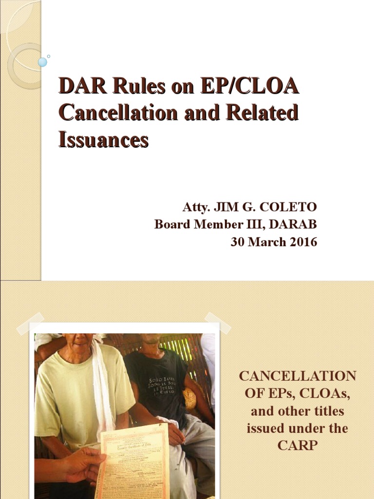 Cancellation of CLOA | PDF | Default Judgment | Judgment (Law)