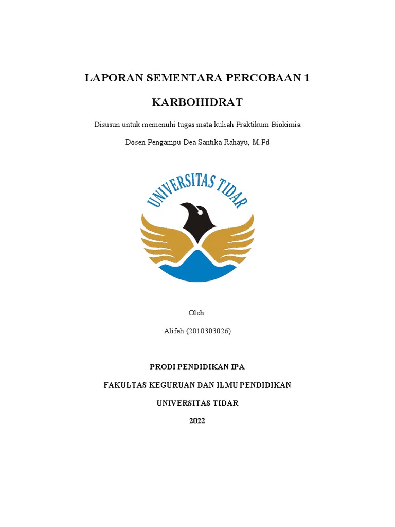 Laporan Praktikum Uji Karbohidrat | PDF Laporan Praktikum Uji Karbohidrat | PDF