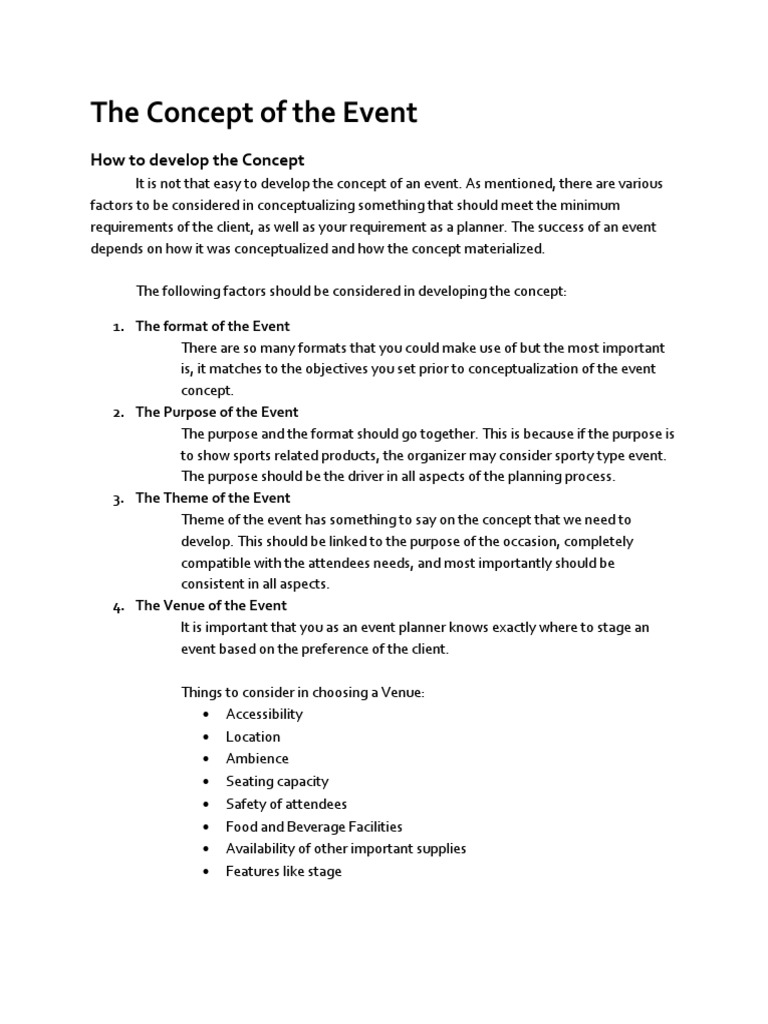 The Concept of The Event | PDF | Business | Art