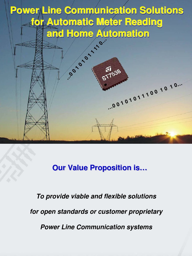 Power Line Communication Solutions For Automatic Meter Reading and Home ...