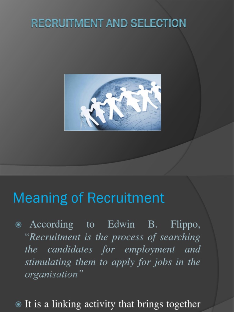 Ch. 3 Recruitment and Selection (Sanmath) | PDF | Recruitment ...