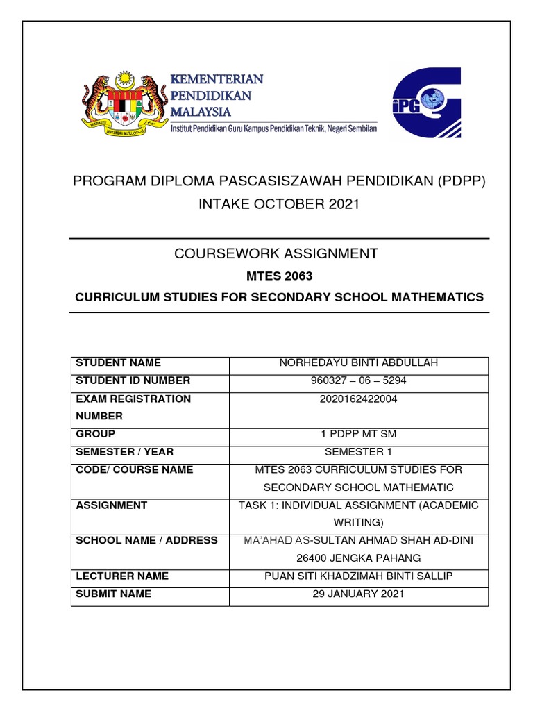 CTH Individual Assignment | PDF | Trigonometric Functions | Teaching Method