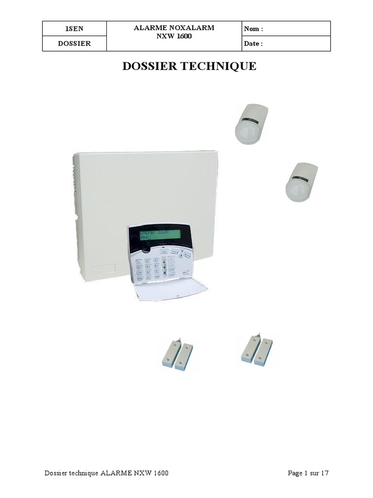 Dossier SEN Alarme 1600 | PDF
