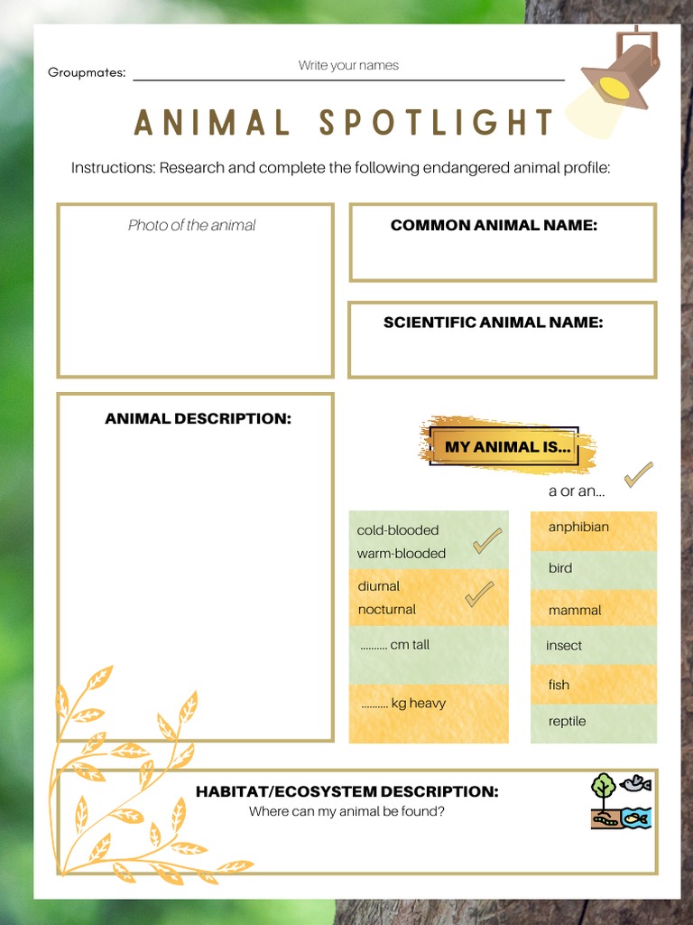 Endangered Animal Profiles | PDF