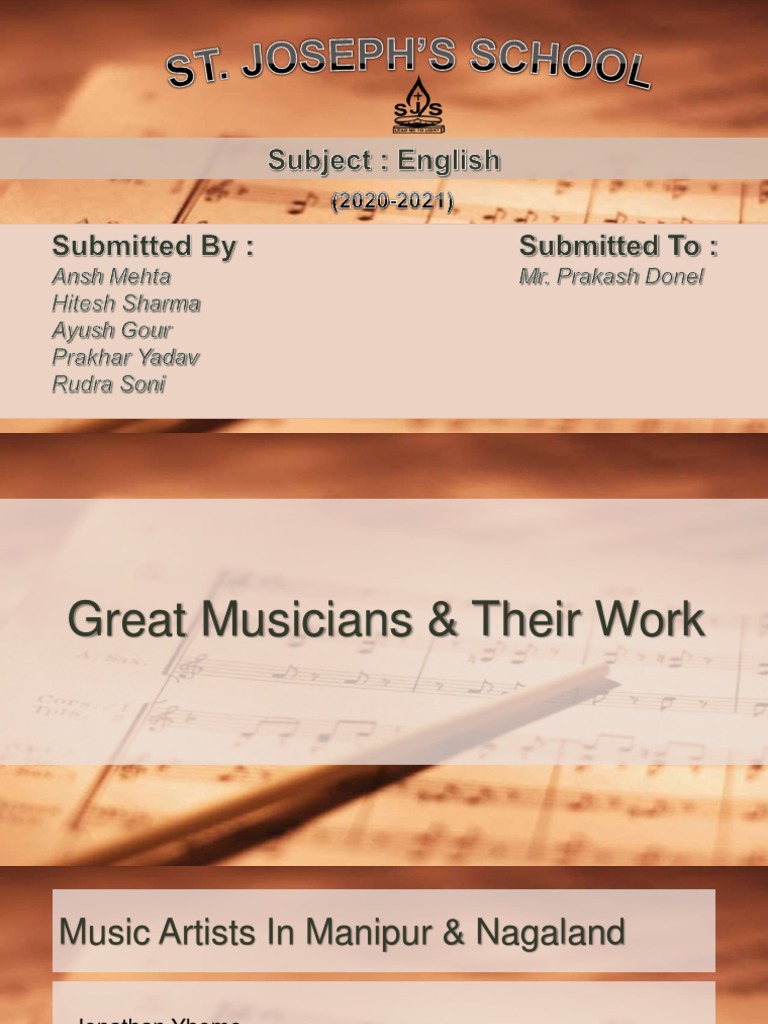 Great Musicians & Their Work | PDF | Language Arts & Discipline | Art