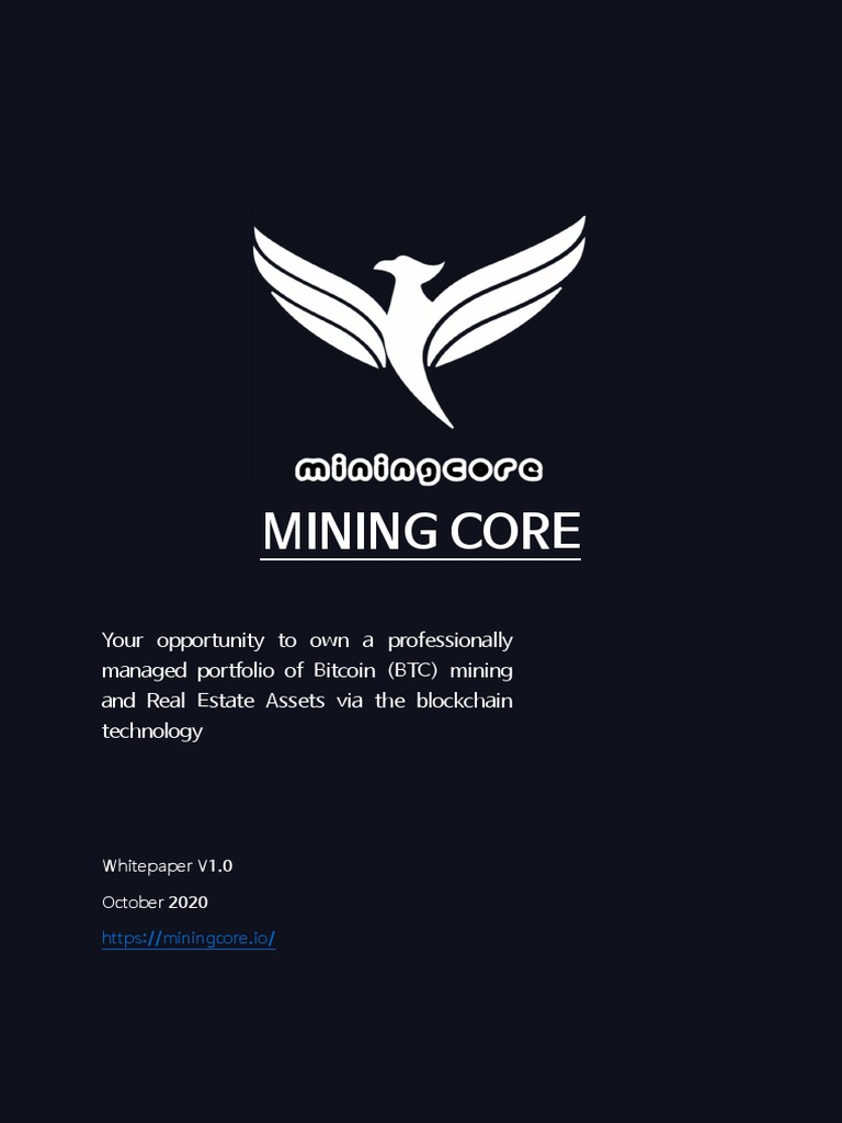 MINING CORE Whitepaper (Ver 1.0) (ENG) | PDF
