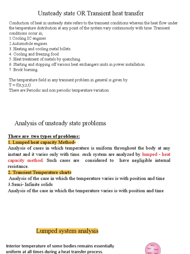 Transient Heat Conduction | PDF