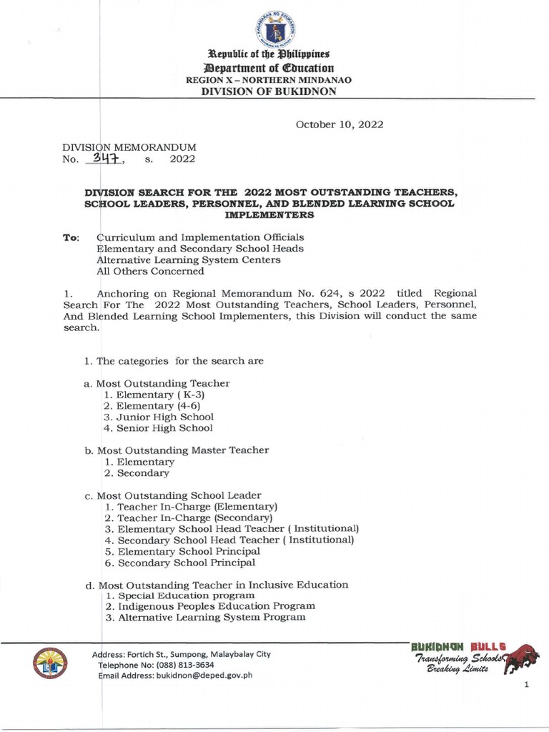 DM No. 347 S. 2022 | PDF