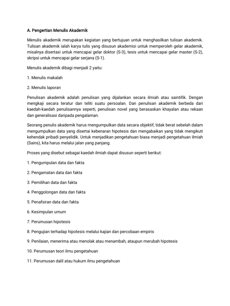 Tugas 12 Menulis Akademik | PDF