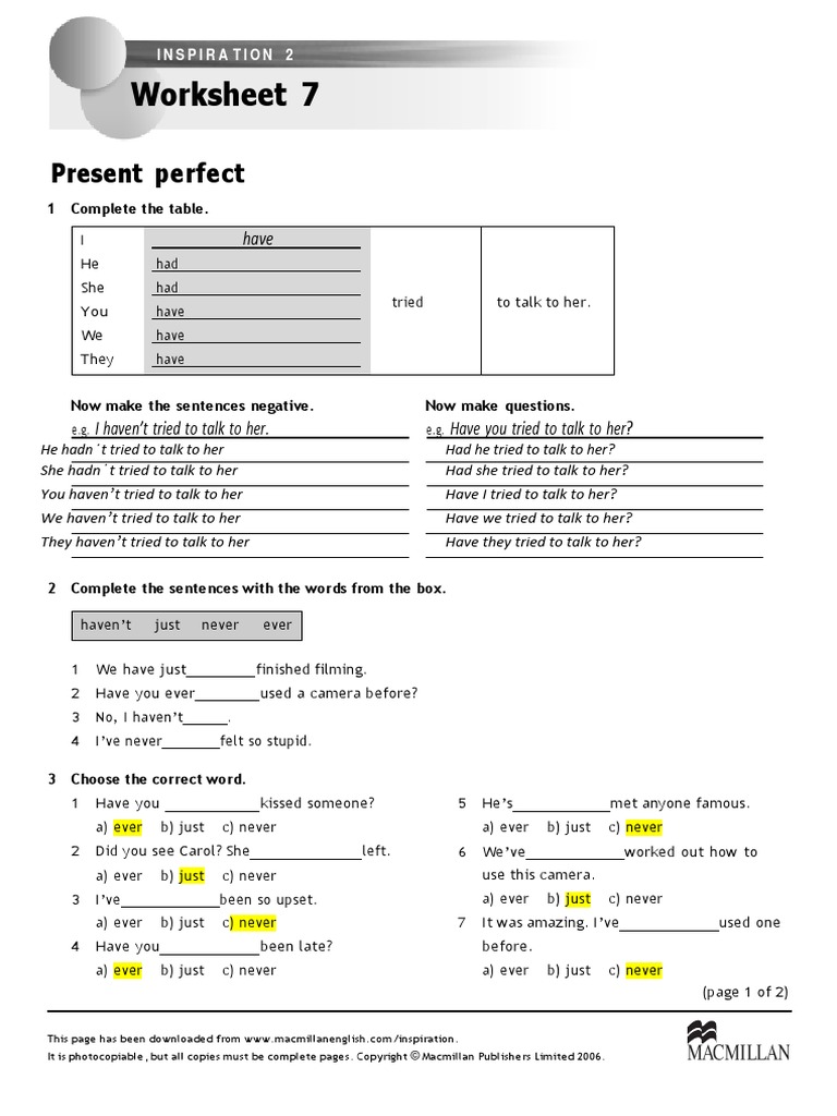 Actividad 4 Ejercicio Presente Perfecto | PDF | Cognitive Science ...