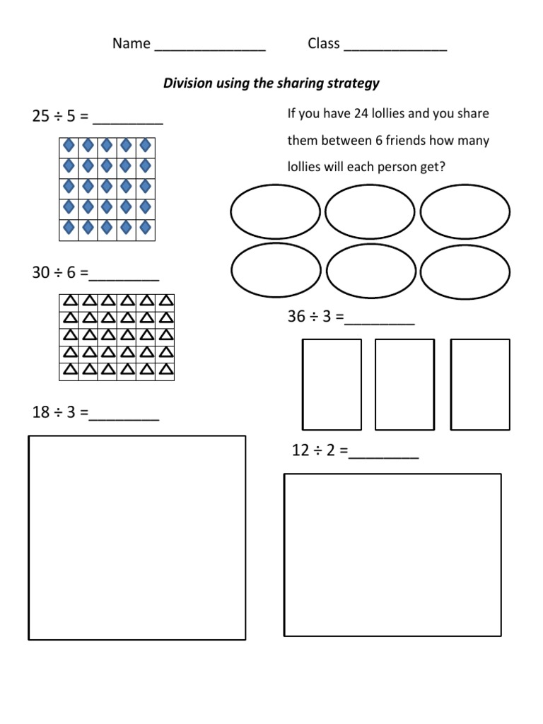 Divisionsharingworksheet 1 | PDF