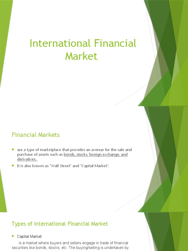 Types of International Financial Markets | PDF