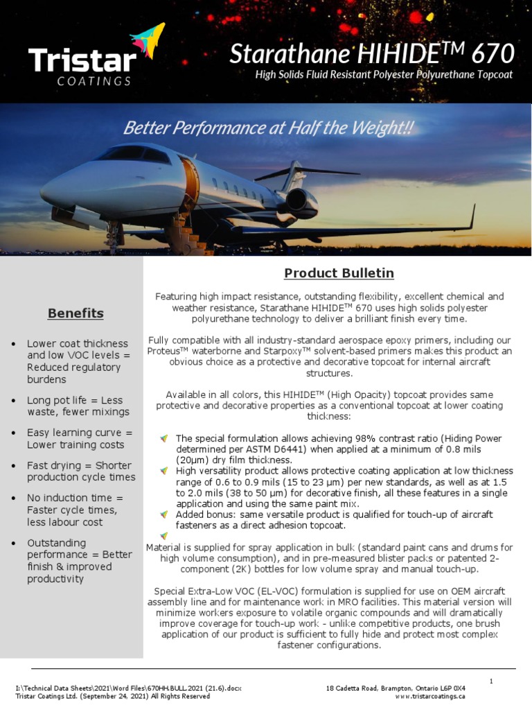 HiHide 670 | PDF | Paint | Polyurethane