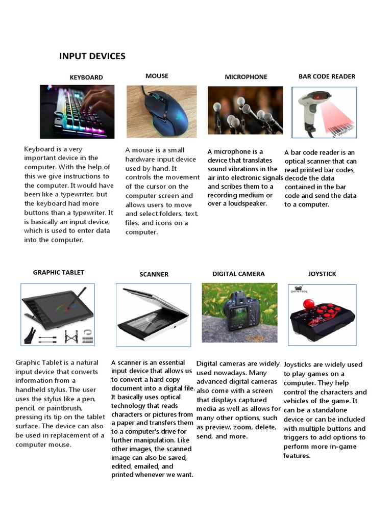 Input and Output Devices | PDF | Input/Output | Computer Keyboard Input and Output Devices | PDF | Input/Output | Computer Keyboard