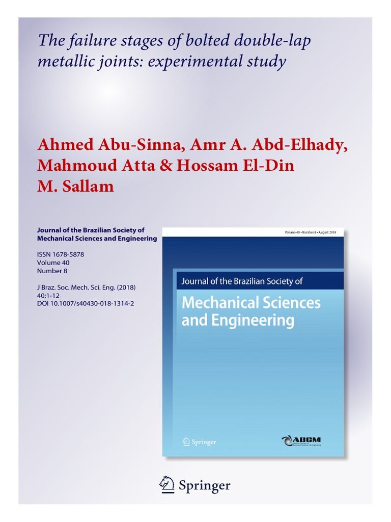Journal of The Brazilian Society of Mechanical Sciences and Engineering ...