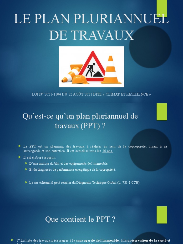 Plan Pluriannuel de Travaux | PDF | Condominium | Conservation de l'énergie